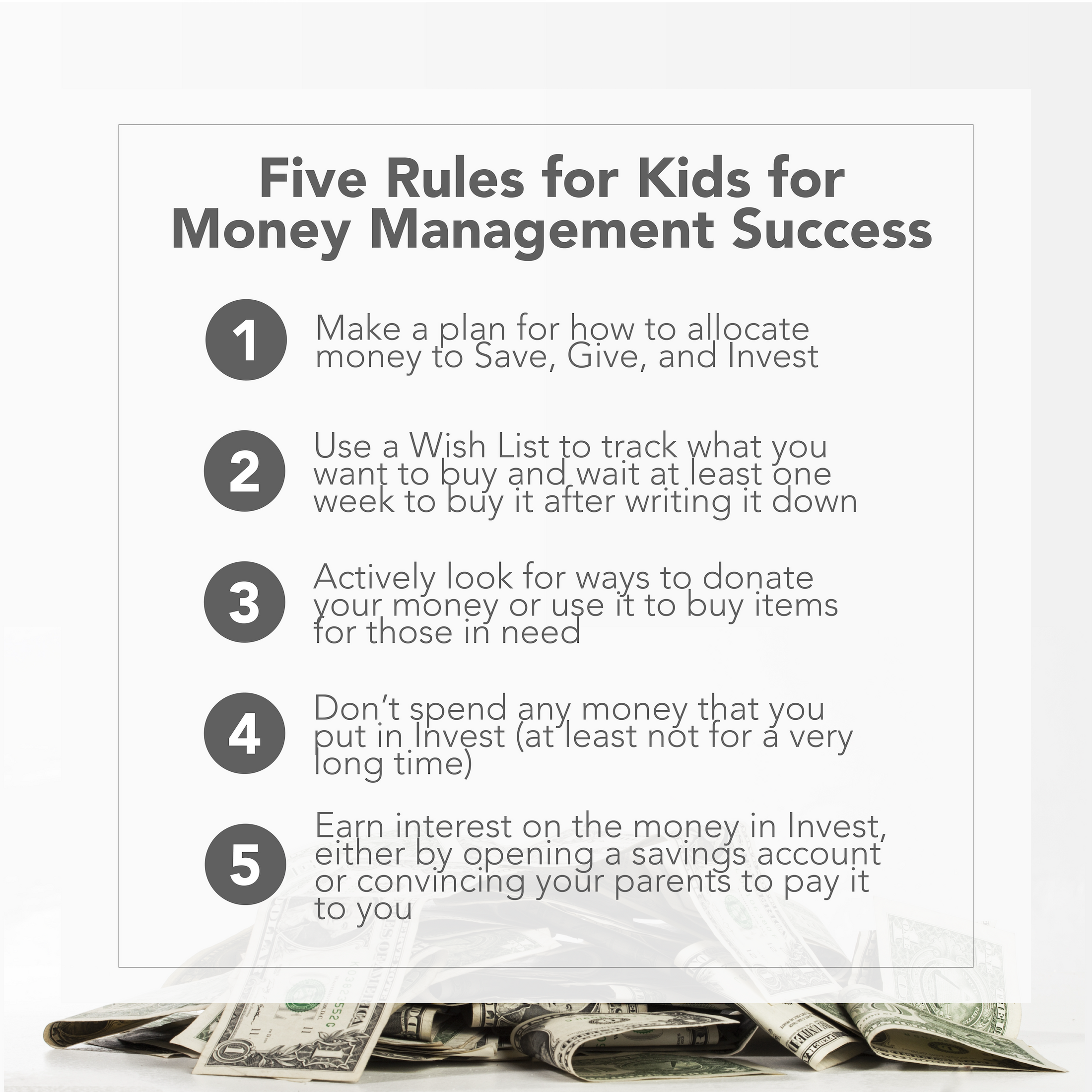 Five Rules for Kids for Money Management Success – Beyond the Bank