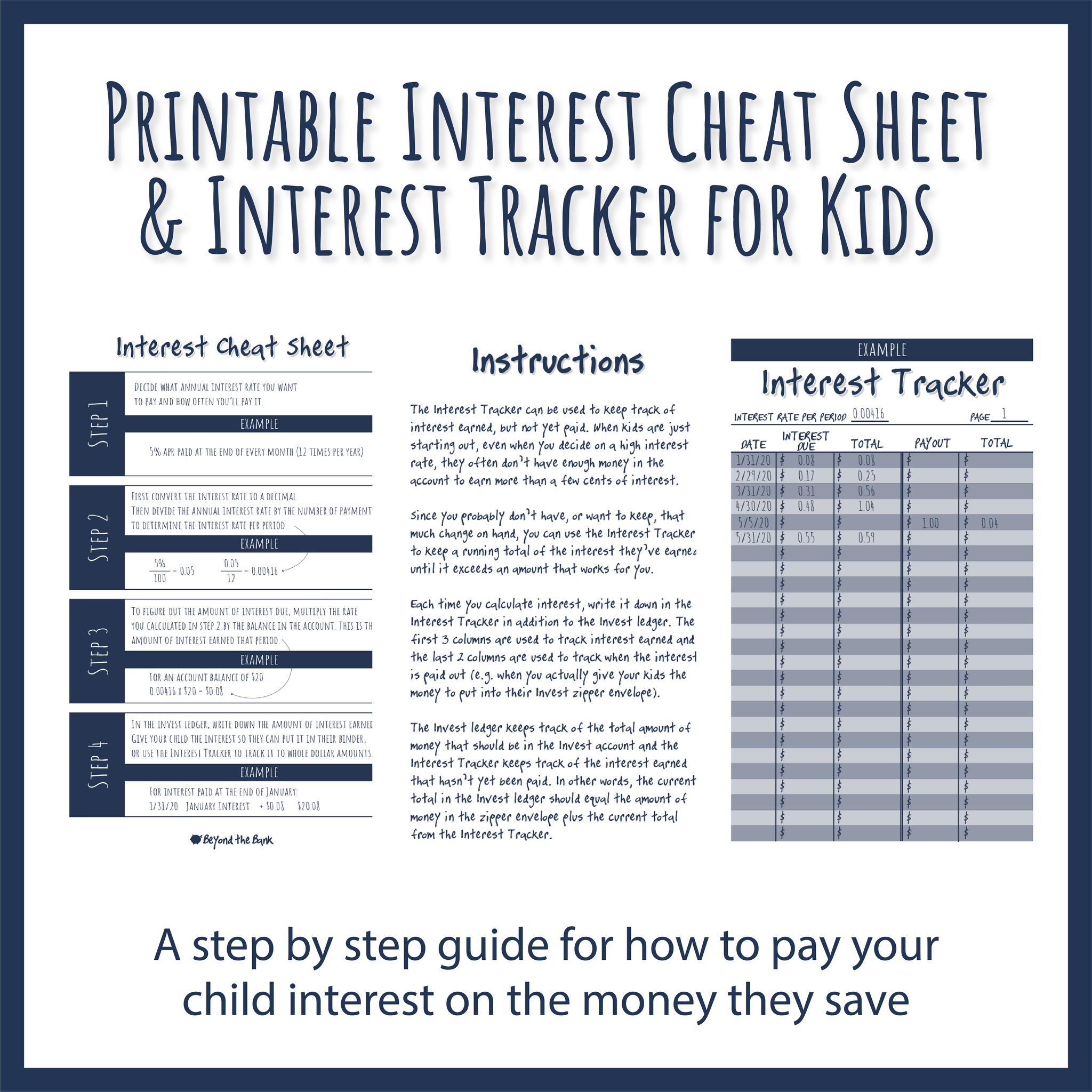 Interest Tracker & Cheat Sheet Printable – Beyond the Bank